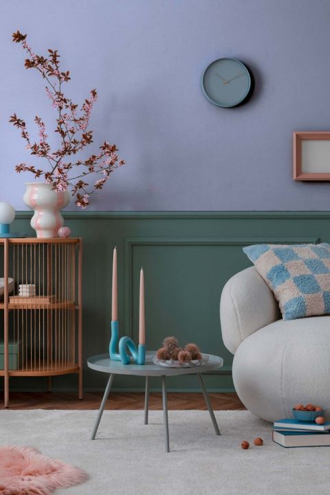 Chantemur Lise Violet Very Peri · Papier peint uni